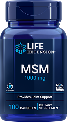 Life Extension, MSM, 1000 mg, 100 cápsulas | Life Products Br